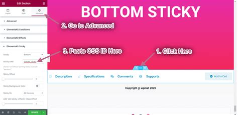 How To Add Sticky Content In Elementor Elementskit