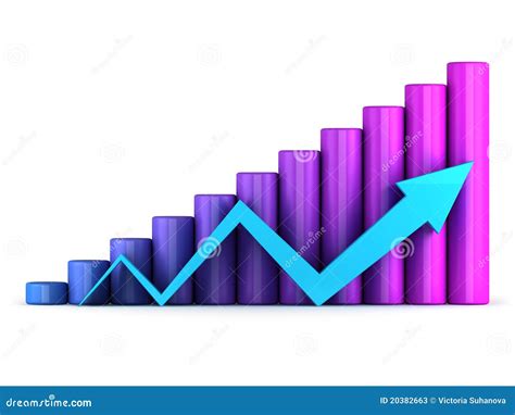 Business Graph With Arrow Stock Illustration Illustration Of Economic