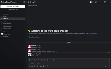 Creating A Slack Workspace Knative