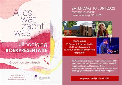 Grady Van Den Bosch Op Linkedin Welkom Op De Boekpresentatie Van