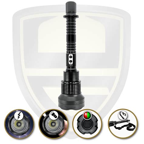 Tactical Flashlight Stun Gun Powerful Protection For Police