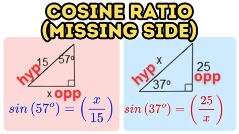 How To Use The Cosine Ratio CAH To Find The Missing Side Of A Triangle