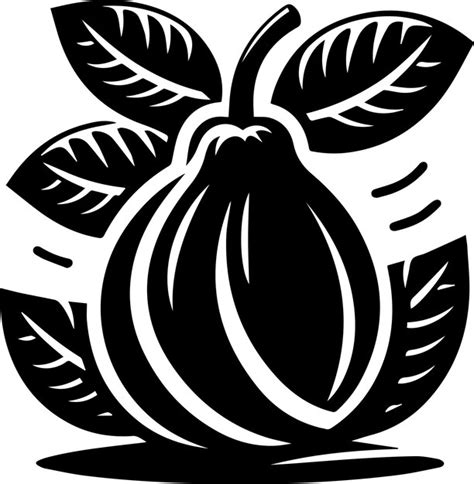 Guava Silhouette Vector Design Premium Ai Generated Vector