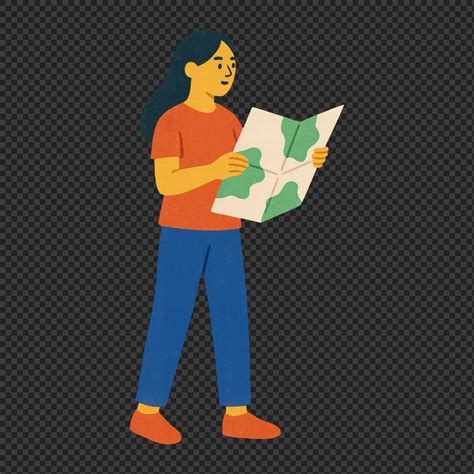 Png Person Reading Map Illustration Free Png Rawpixel