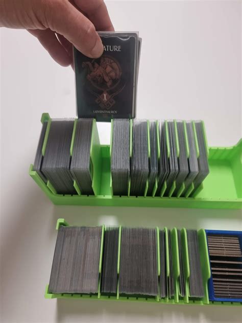 3d Printable Stackable Card Trays For All Cards Sizes Sleeved And Un Sleeved With Dividers