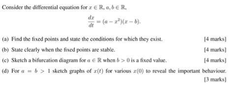 Solved Consider The Differential Equation For X Epsilon R Chegg