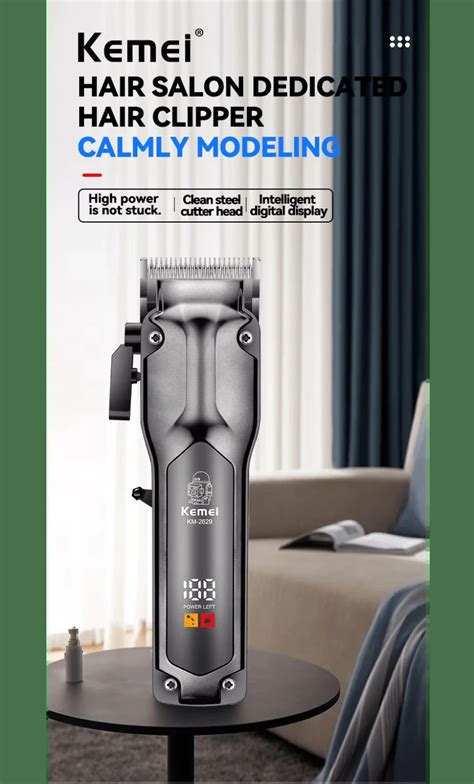 Kemei KEMEI Km 2629 New Design Cordless Hair Clipper Digital Display