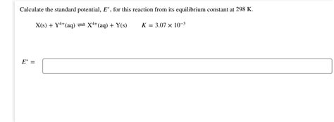 Solved Calculate The Standard Potential Eº For This