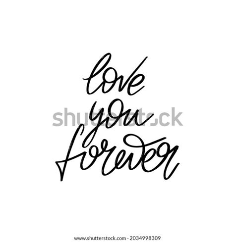 Love You Forever Vector Hand Drawn Stock Vector Royalty Free