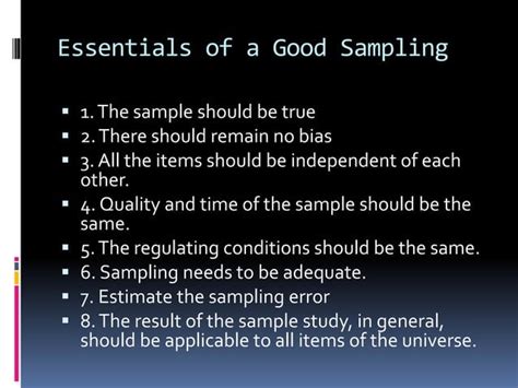 Principles Of Sampling Pptx