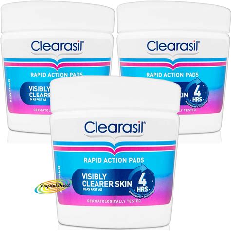3x Clearasil Ultra Rapid Action Pads 65 S