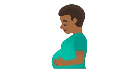 🫃🏾 Pregnant Man Medium Dark Skin Tone Emoji