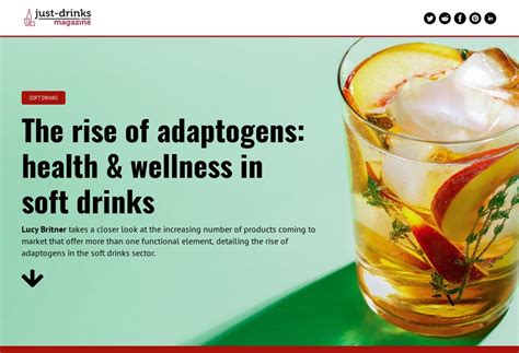 Adaptogens Health And Wellness In Soft Drinks Just Drinks Magazine