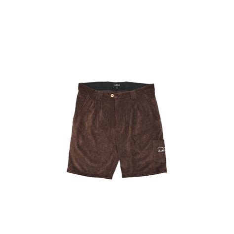 Corduroy Shorts Brown Lead Fabrics