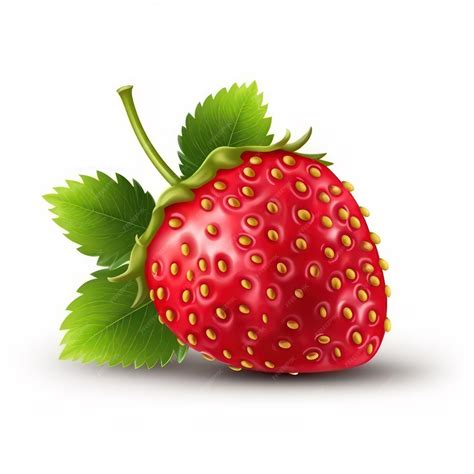 Premium Photo Strawberry Isolated On White Strawberry On White