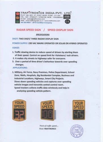 Yellow Radar Speed Display Sign Shape Square At Rs 98000piece In