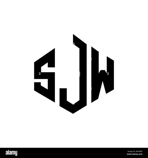 SJW Letter Logo Design With Polygon Shape SJW Polygon And Cube Shape Logo Design SJW Hexagon