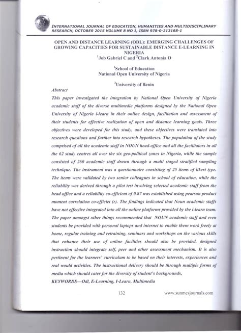 PDF Open And Distance Learning ODL Emerging Challenges Of Growing Capacities For