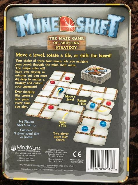 Mine Shift The Maze Game Of Shifting Strategy Mind Ware Collector Tin