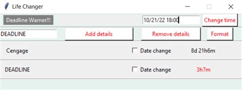 github standardv deadline tracing deadline tracking utilizing tkinter
