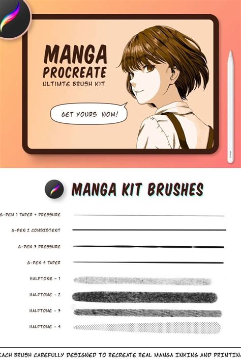 Manga Procreate Brushes And Anime Pens Procreate Brushes Free
