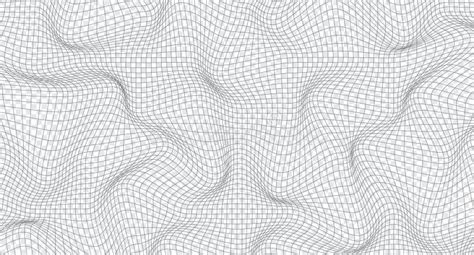 Abstract Wavy 3d Mesh Geometric Dynamic Wave Distorted Square Grid