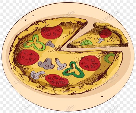 맛있는 얇게 썬 피자 일러스트 Png 일러스트 무료 다운로드 Lovepik