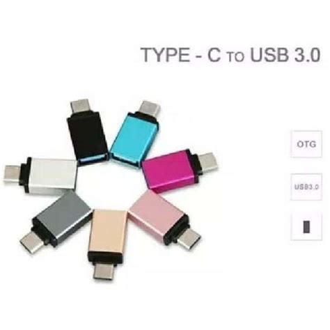 Jual OTG Type C Kotak Besi OTG Plug Connector OTG Type C To USB Port Di Seller Honashop