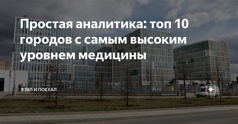 Простая аналитика топ 10 городов с самым высоким уровнем медицины