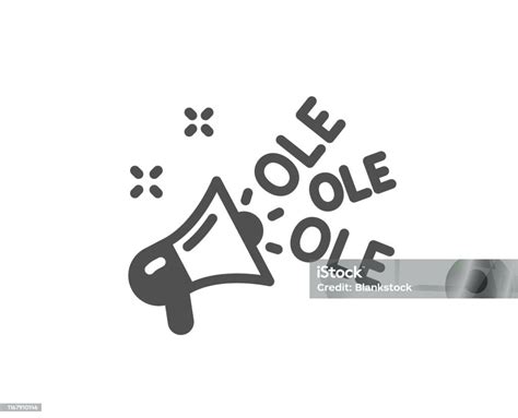 올레 노래 아이콘입니다 메가폰 사인이 있는 챔피언십 스포츠 이벤트 벡터 0명에 대한 스톡 벡터 아트 및 기타 이미지 0명