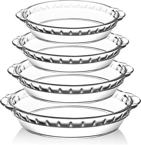 Pyrex Glass Bakeware Pie Plate 9 X 12 Pack Of 2 Clear