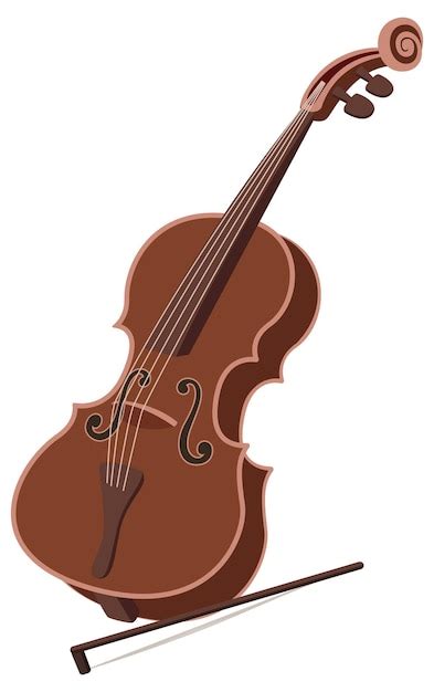 Violino Em Estilo Cartoon Vetor Grátis