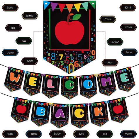 Welcome Back Banner For Classroom Decorations Welcome Bulletin Board