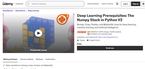 Best Free Udemy Deep Learning Courses In November