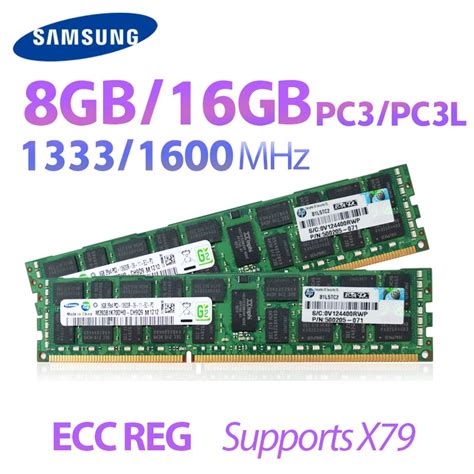 Samsung Ram 8gb 8g 16g 16gb Ddr3 Ecc Reg Server Memory Supports X79 1333 1600 1866 Module