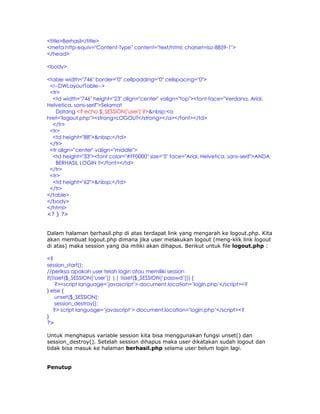 Login Php Mysql PDF