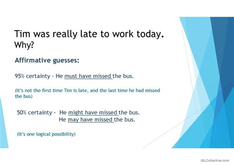 Past Modals Powerpoint Grammar Guide English Esl Powerpoints