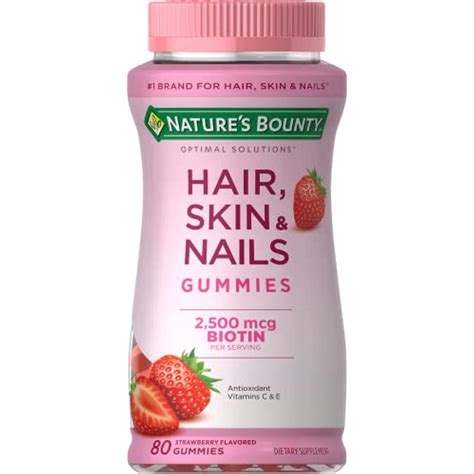 Natures Bounty Optimal Solutions Hair Skin And Nails Gummies