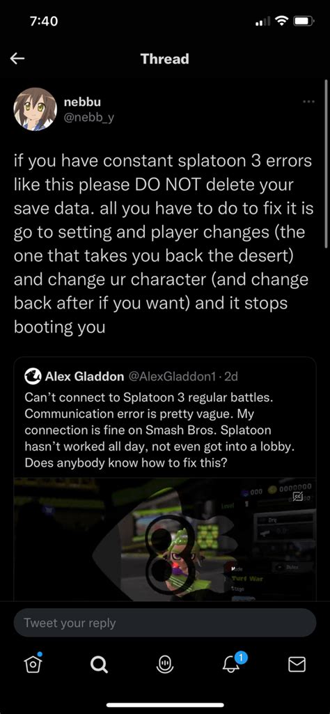 if your experiencing multiple connection errors in battle r splatoon