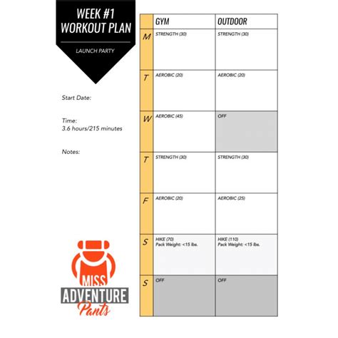 8 Week Beginner S Hiking Training Plan Miss Adventure Pants