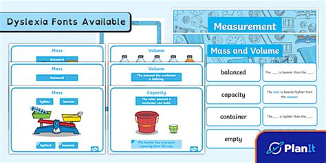 👉 Planit Maths Y1 Mass And Volume Display Pack