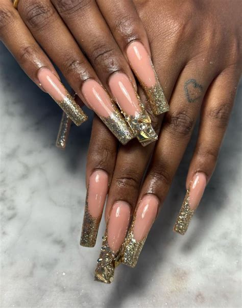 Glitter French Nail Designs For Summer 2023 Morovan