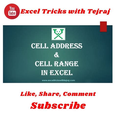 Cell Address Cell Range In Excel