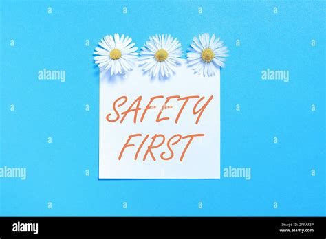Hand Writing Sign Safety First Conceptual Photo Avoid Any Unnecessary