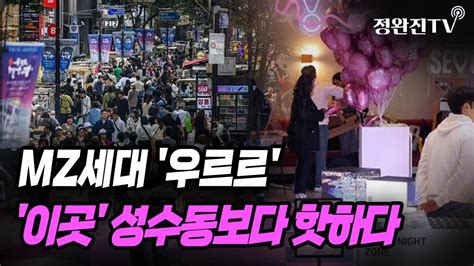 뉴스속보 Mz세대 우르르이곳 성수동보다 핫하다~~ 정완진tv Youtube