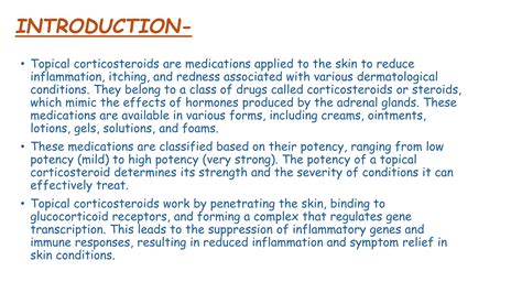 Topical Corticosteroids And Their Uses Applications Contraindications Pptx