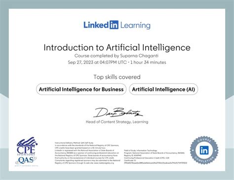 Suparna Chaganti On Linkedin Certificate Of Completion