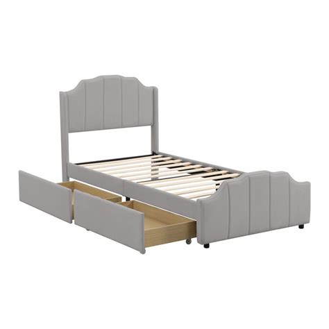 Rutaqian Kinderbett Polsterbett Jugendbett Einzelbett Gästebett