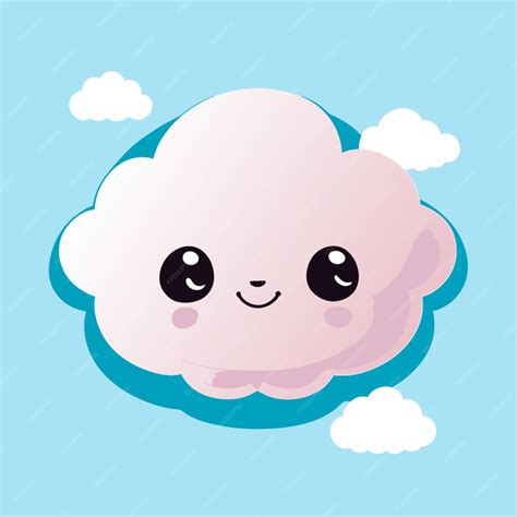 Premium Vector Cloud Disney Cartoons Cute Vector White Background Vector Illustration