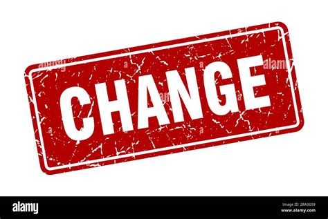 Change Stamp Change Vintage Red Label Sign Stock Vector Image Art
